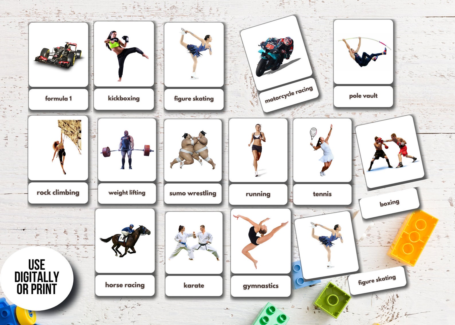 Sports Flashcards Real Pictures Printable Montessori Cards - Etsy.de