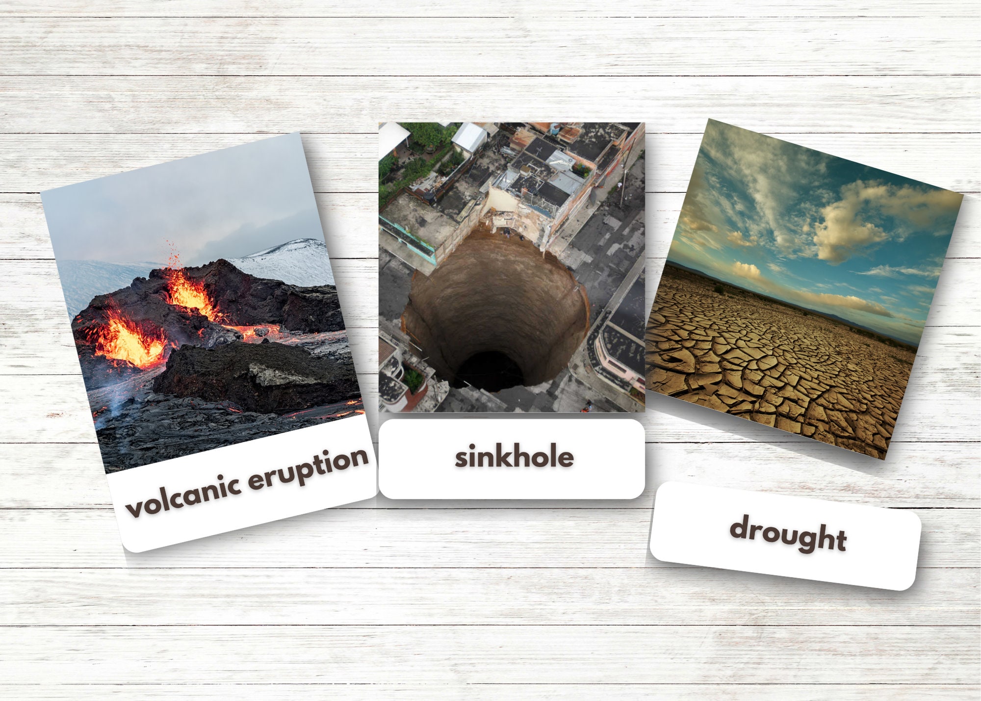 NATURAL DISASTERS FLASHCARDS Printable Montessori Cards - Etsy Australia