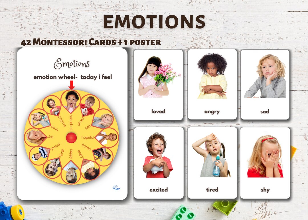 FLASHCARDS DE EMOCIONES Con Rueda De Emociones Tarjetas De - Etsy México