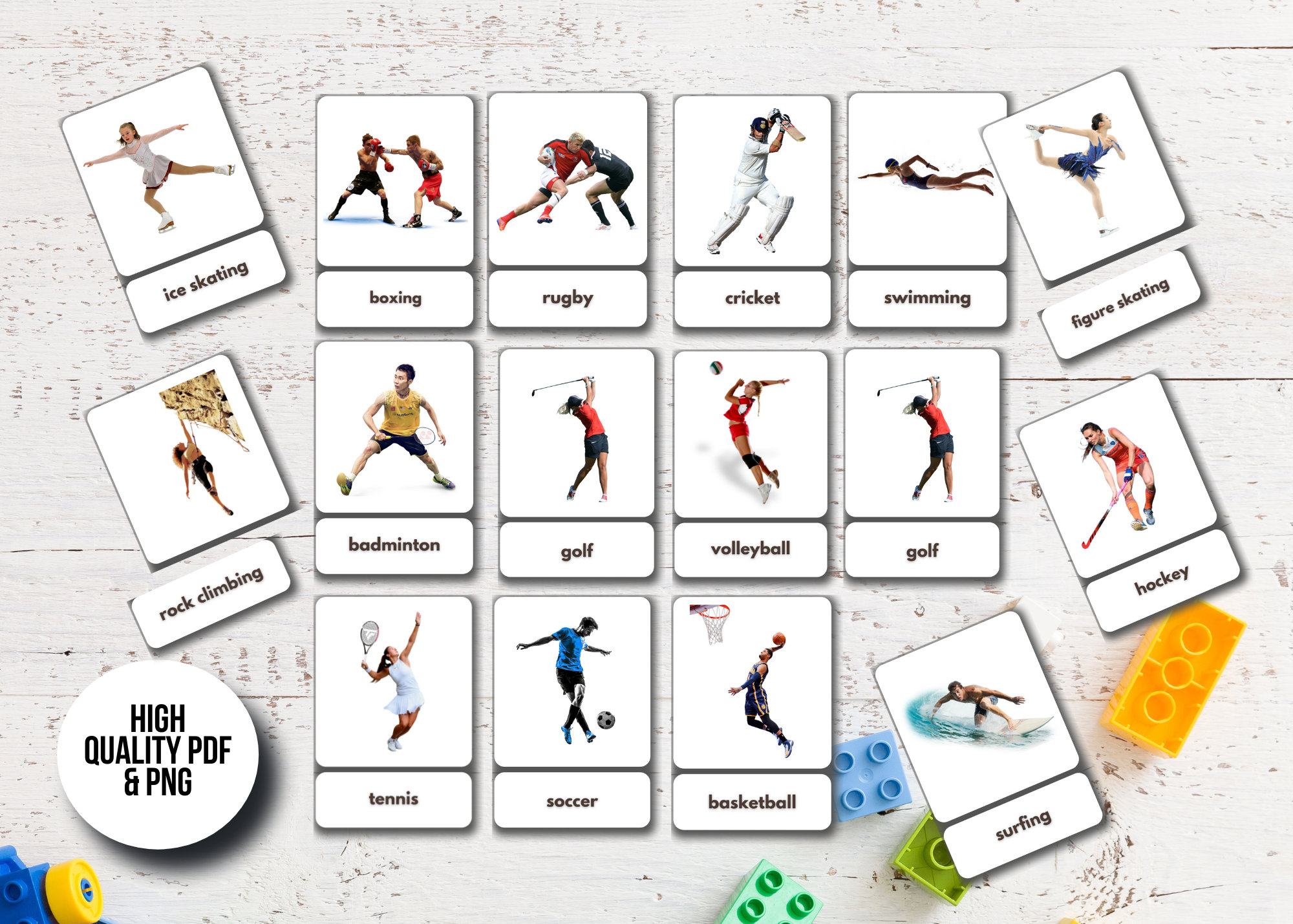 Sports Flashcards Real Pictures Printable Montessori Cards - Etsy.de