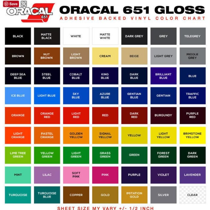 Oracal 651 - Etsy