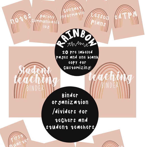 Student Teaching Binder - Etsy