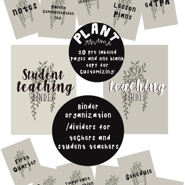 Student Teaching Binder - Etsy