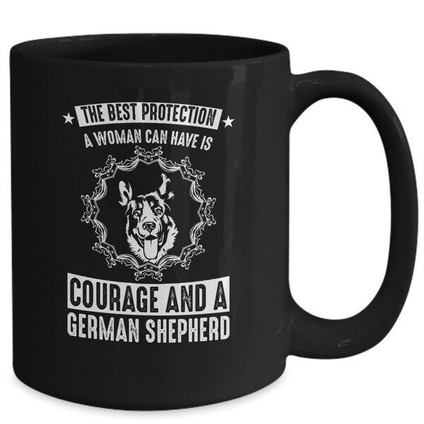 Black German Shepherd Coffee Mug - Etsy