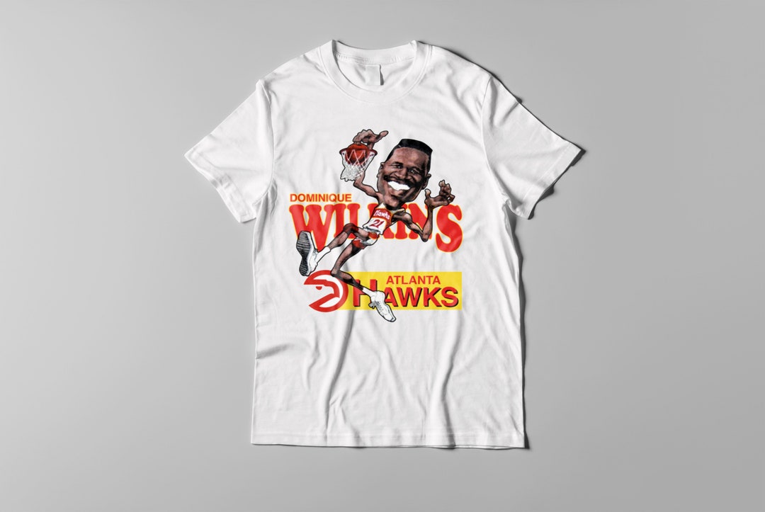 New Throwback 1992 Dominique Wilkins Basketball T-shirt NBA Tee ...