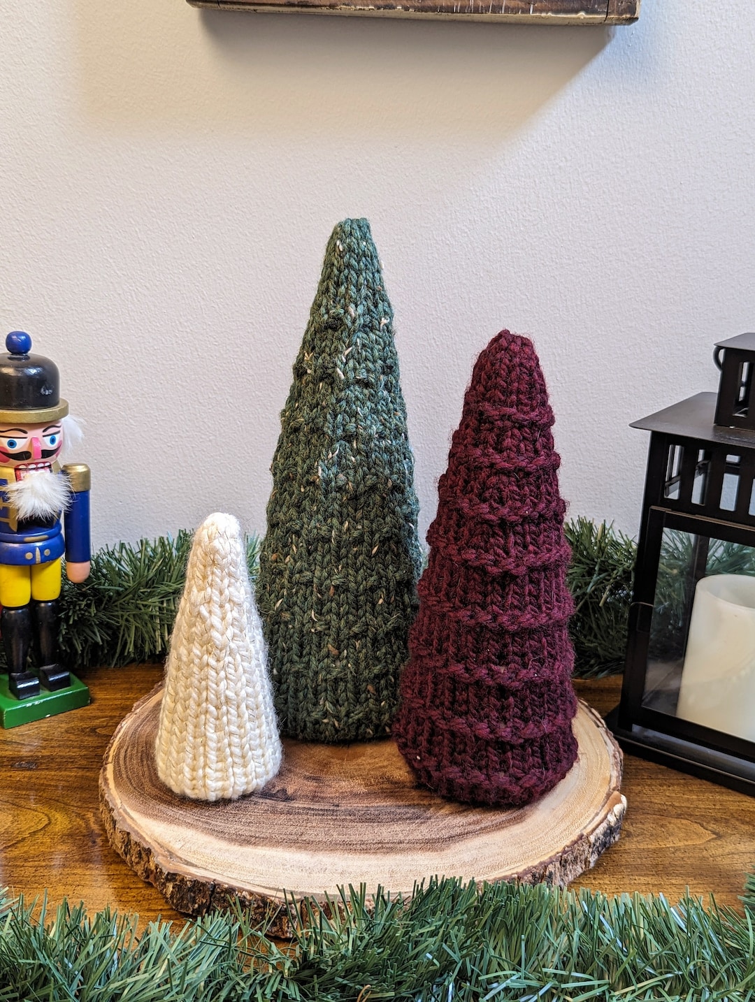 Large Knit Tree, Knit Christmas Tree, 12" Knit Tree, Knit Tree ...