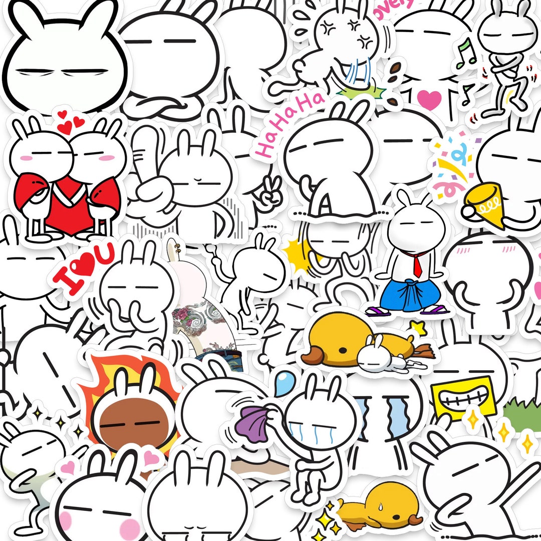 20/40/60 Pcs Tuzki Stickers Cute Tuziki Meme Stickers for Laptops ...