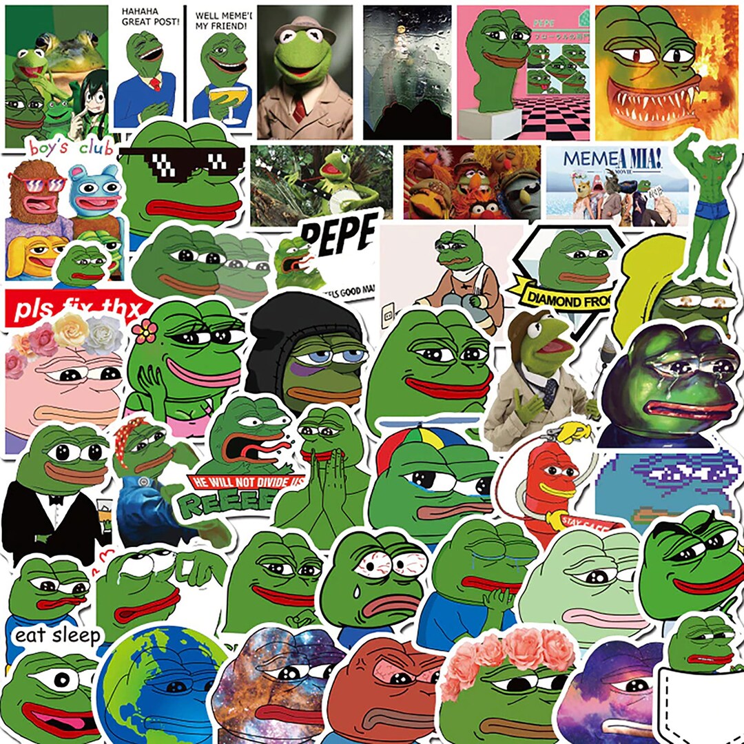 30/50pcs PEPE Frog Memes Stickers Vinyl Graffiti Waterproof Sticker ...