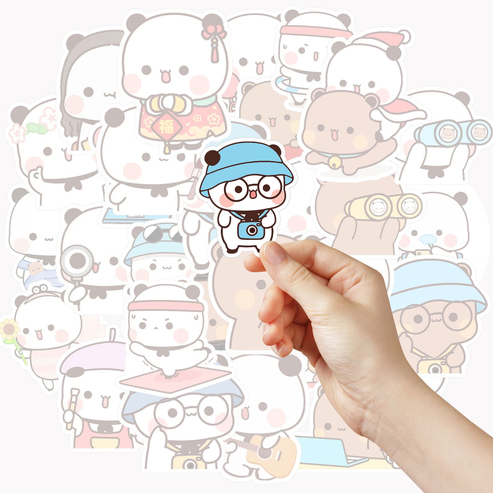 20/40/60/120 Pcs Bubu Dudu Stickers Cute Bubududu Bears Couple Stickers ...