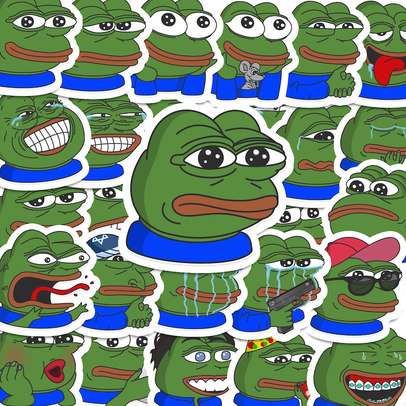 240pcs PEPE Frog Memes Stickers Graffiti Waterproof Sticker Decals for ...