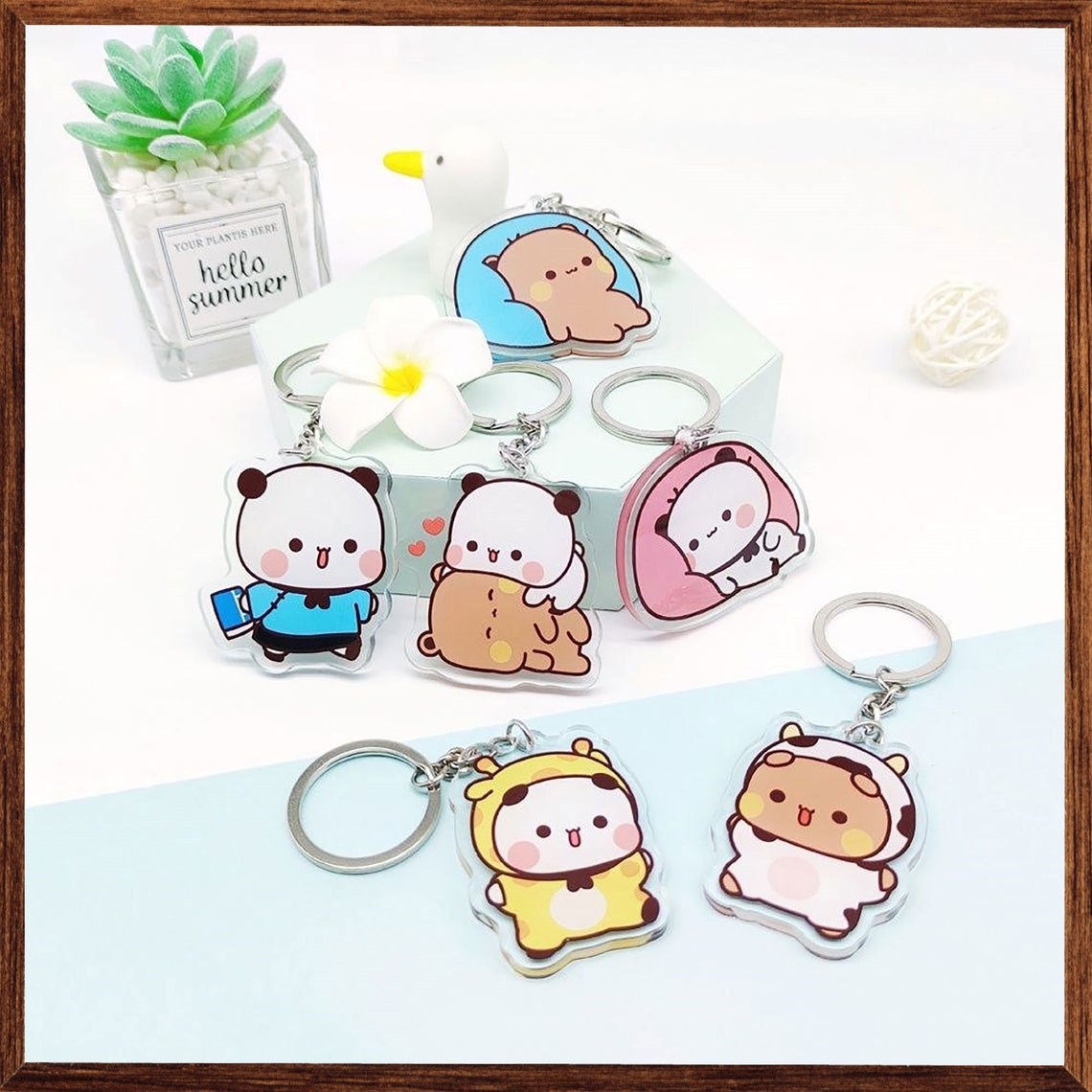 Keychain, Bubu Dudu Keychain, Cute Bubududu Bears Key Organizer, Couple ...