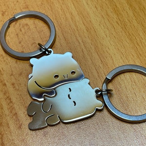 2pcs Bubududu Keychain, Cute Bubu and Dudu Key Ring, Valentine's Day ...