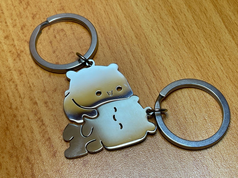 2pcs Bubududu Keychain, Cute Bubu and Dudu Key Ring, Valentine's Day ...