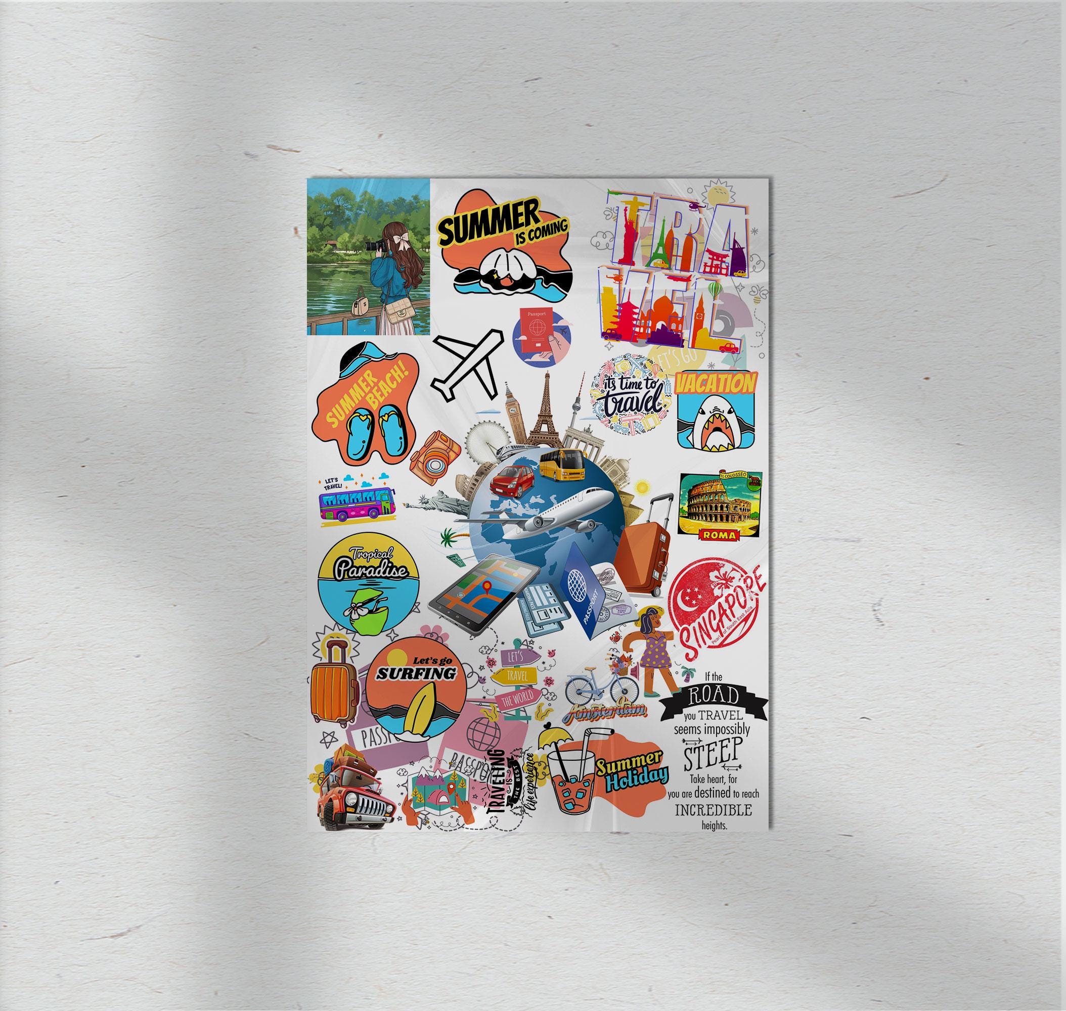 Vision Board Sticker A4 Size Motivational Quotes Studying Travelling ...