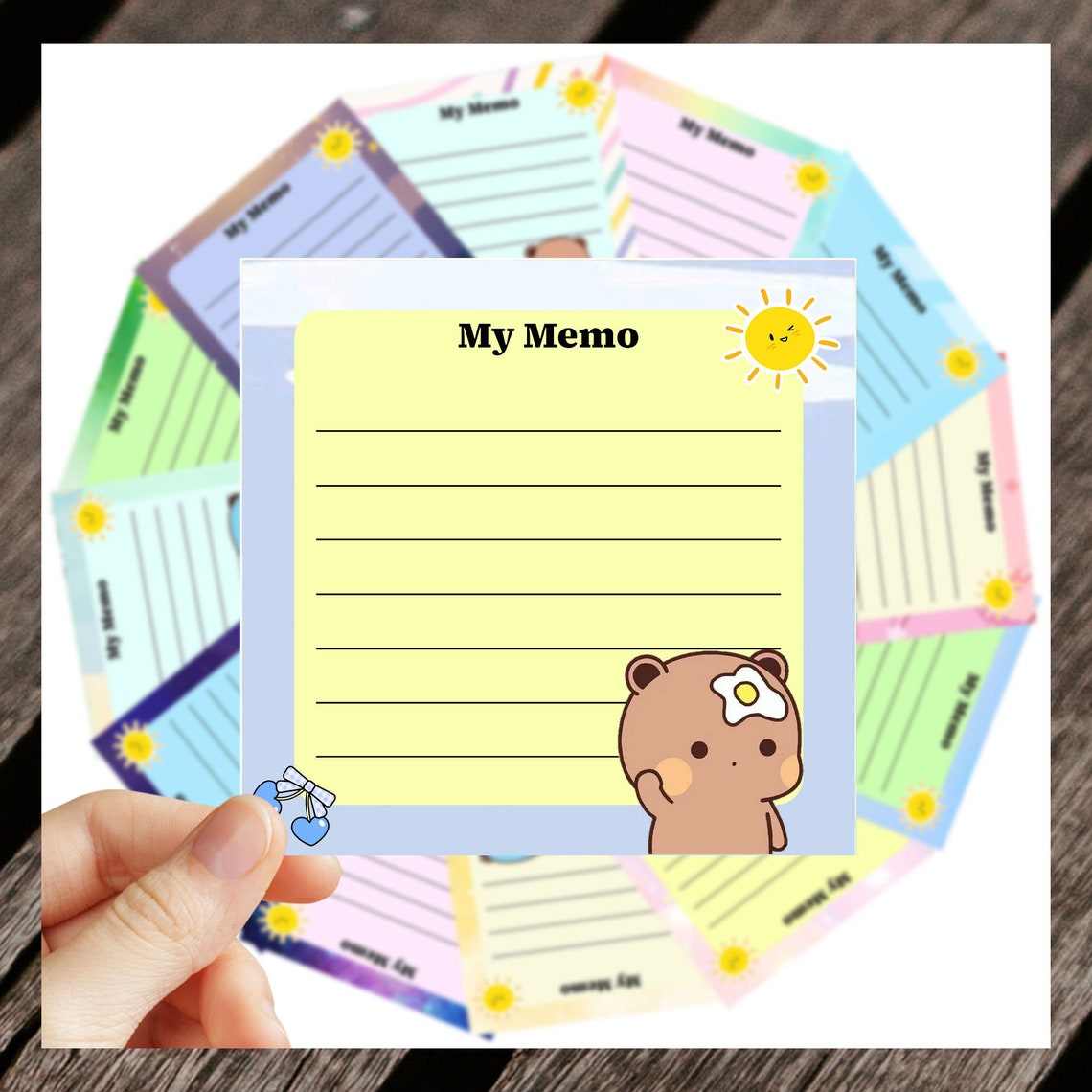 60pcs Bubu Dudu Memopads Stickers Cute Bubu and Dudu Notepad Stickers ...