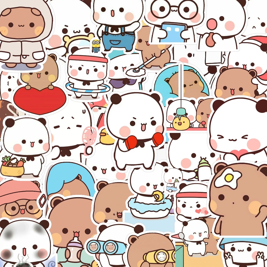 204060 Pcs Bubu Dudu Stickers Cute Bubududu Bears Couple Etsy