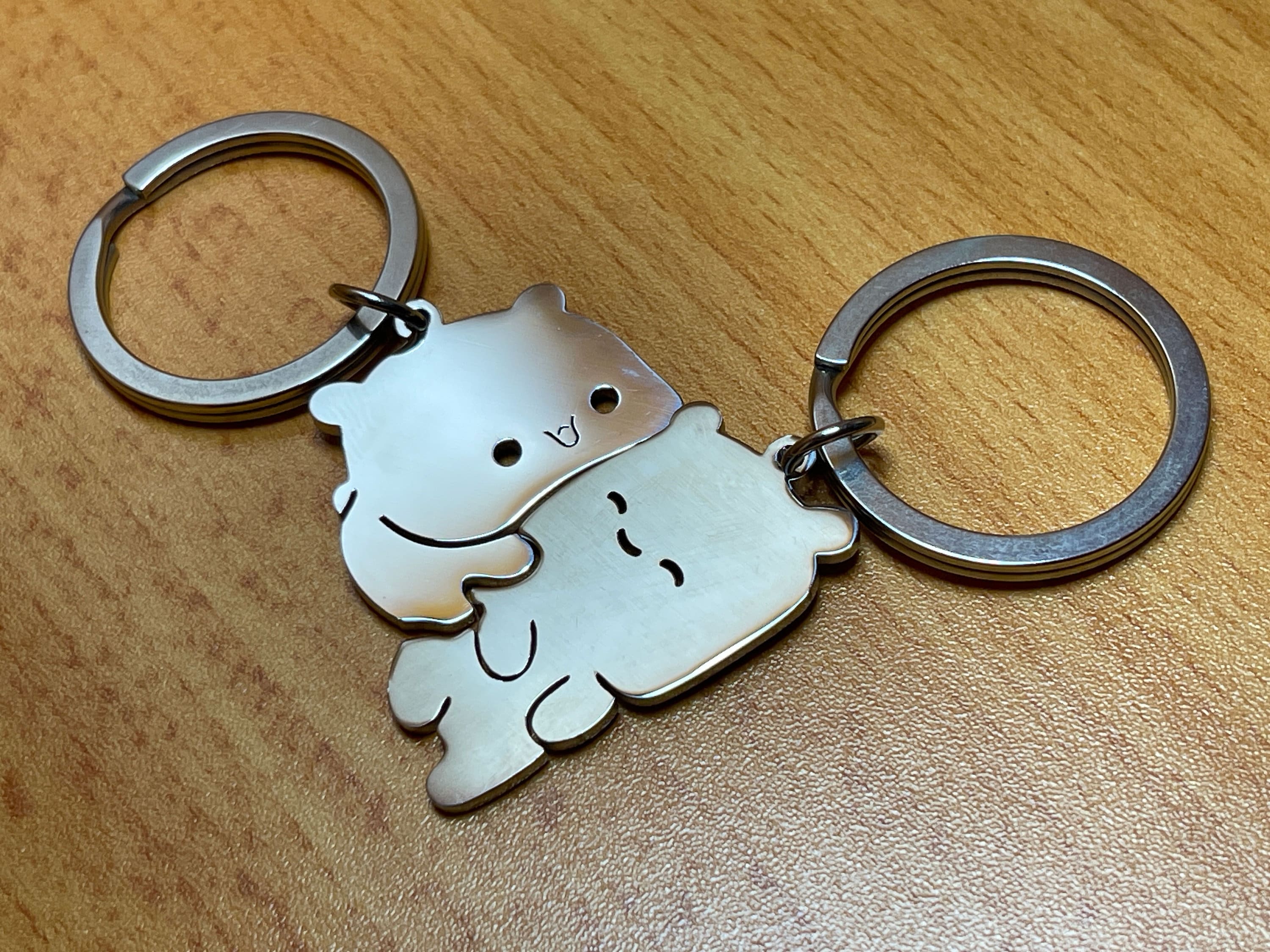 2pcs Bubududu Keychain, Cute Bubu and Dudu Key Ring, Valentine's Day ...