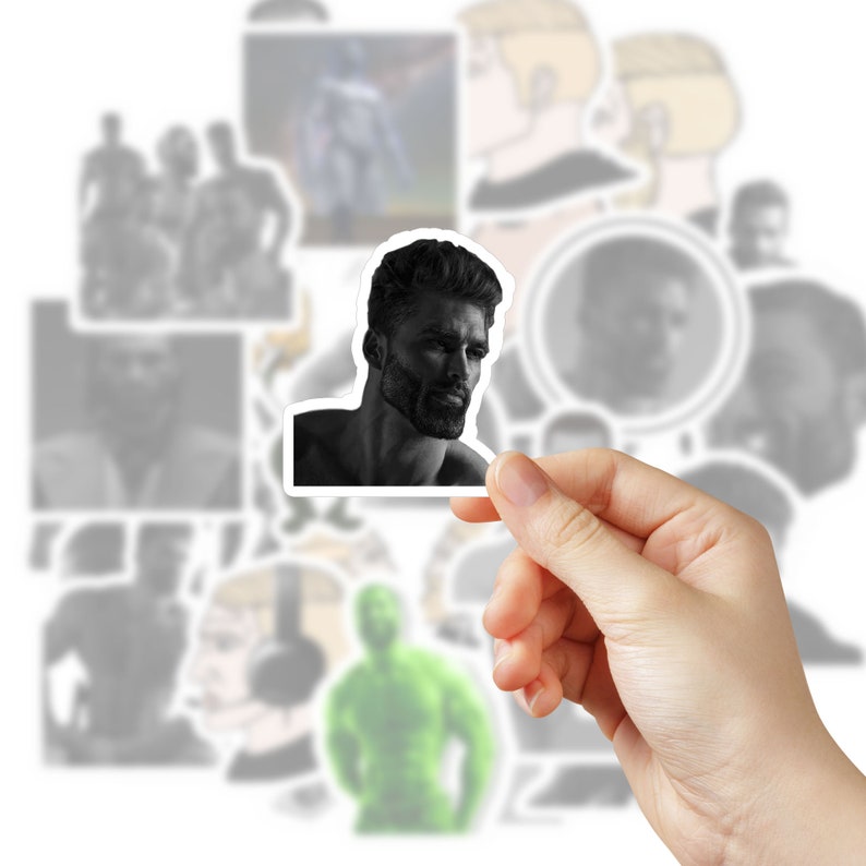 20/40 Pcs Giga Chad Stickers Hyper Masculine Chad Body Building Guy ...