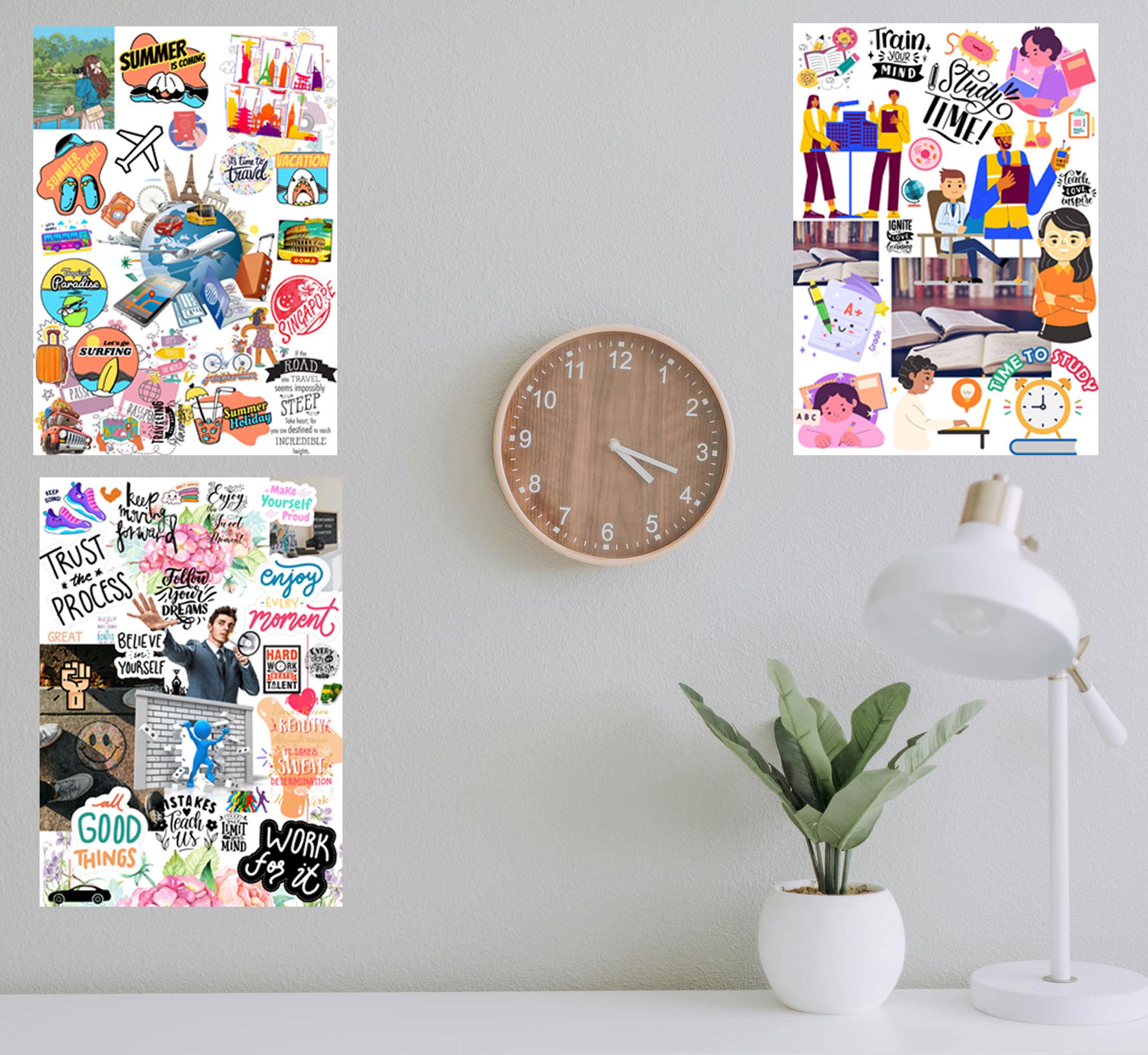 Vision Board Sticker A4 Size Motivational Quotes Studying Travelling ...