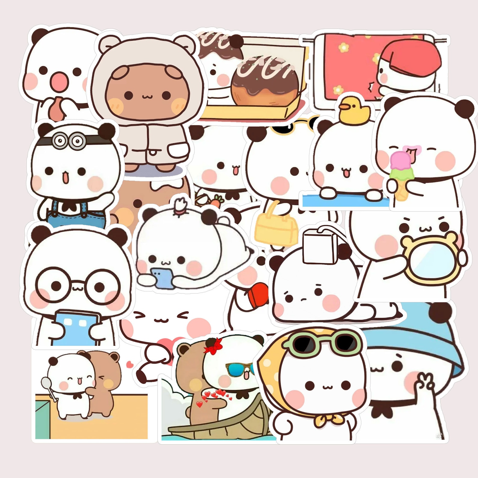 20/40/60 Pcs Bubu Dudu Stickers Cute Bubududu Bears Couple - Etsy