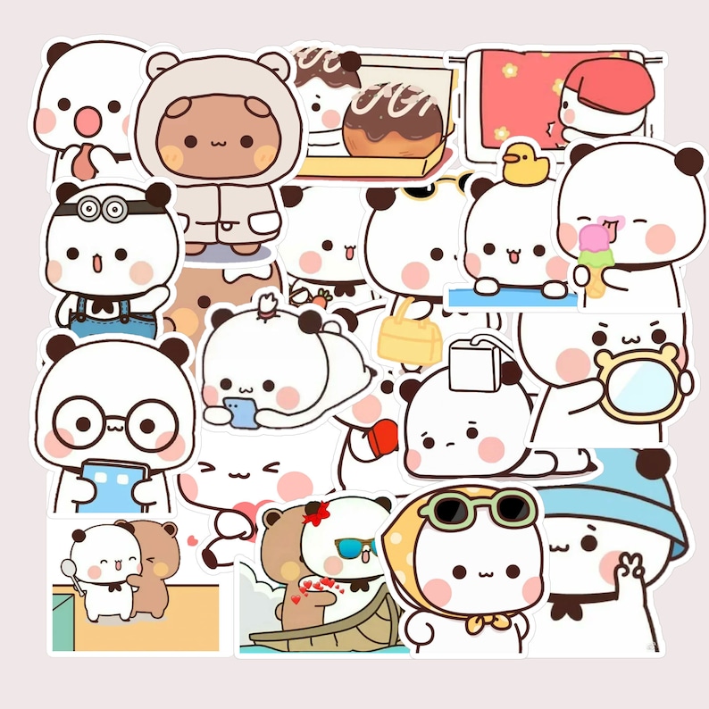 240 Pcs Bubu Dudu Stickers Cute Bubududu Bears Couple Stickers for ...
