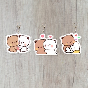 Keychain, Bubu Dudu Keychain, Cute Bubududu Bears Key Organizer, Couple ...