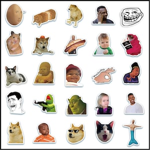 20/50/100 Pcs Funny Meme Stickers Random Stickers for Laptops ...