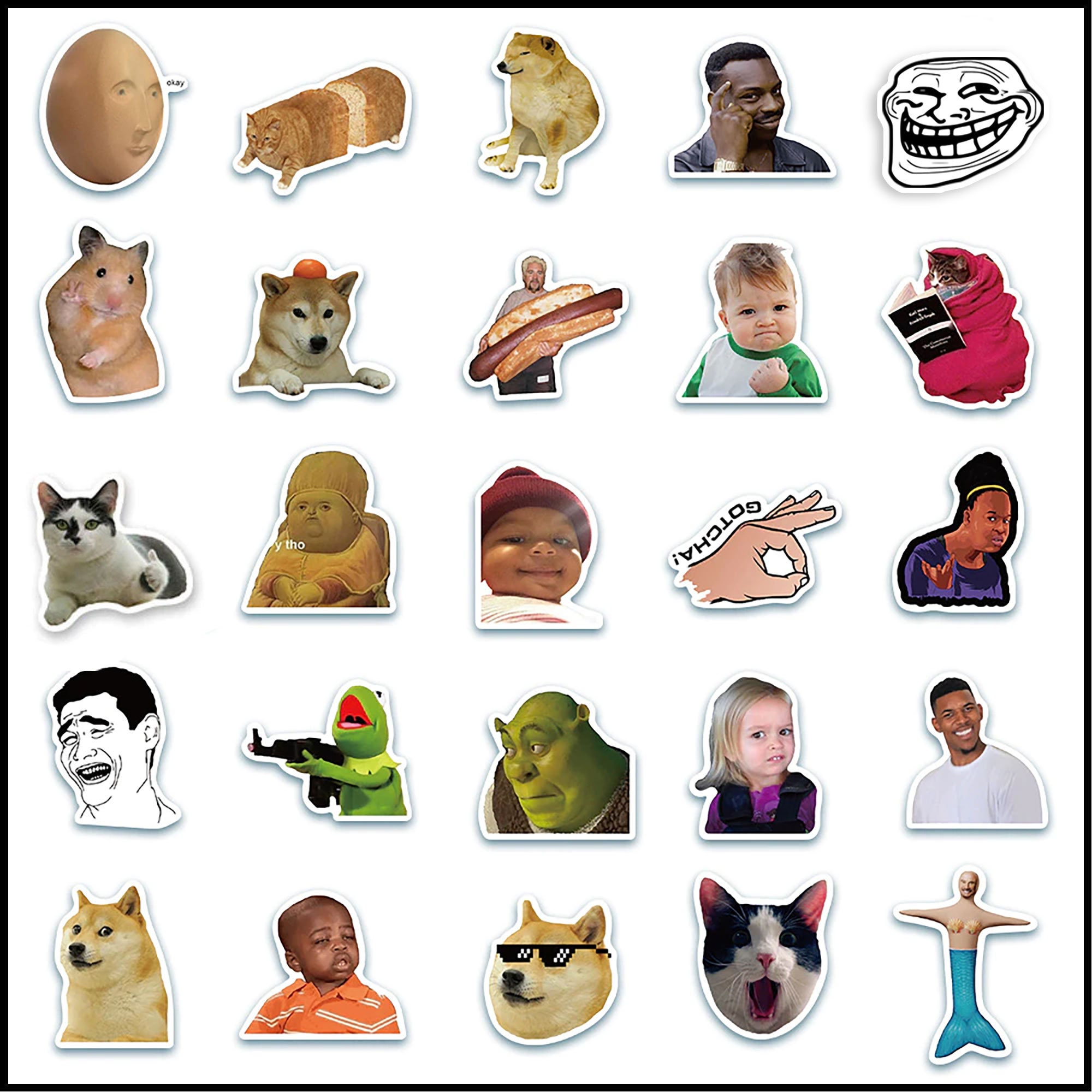 20/50/100 Pcs Funny Meme Stickers Random Stickers for Laptops ...