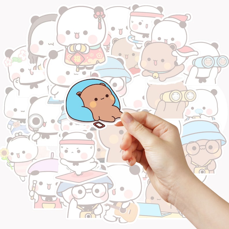 240 Pcs Bubu Dudu Stickers Cute Bubududu Bears Couple Stickers for ...