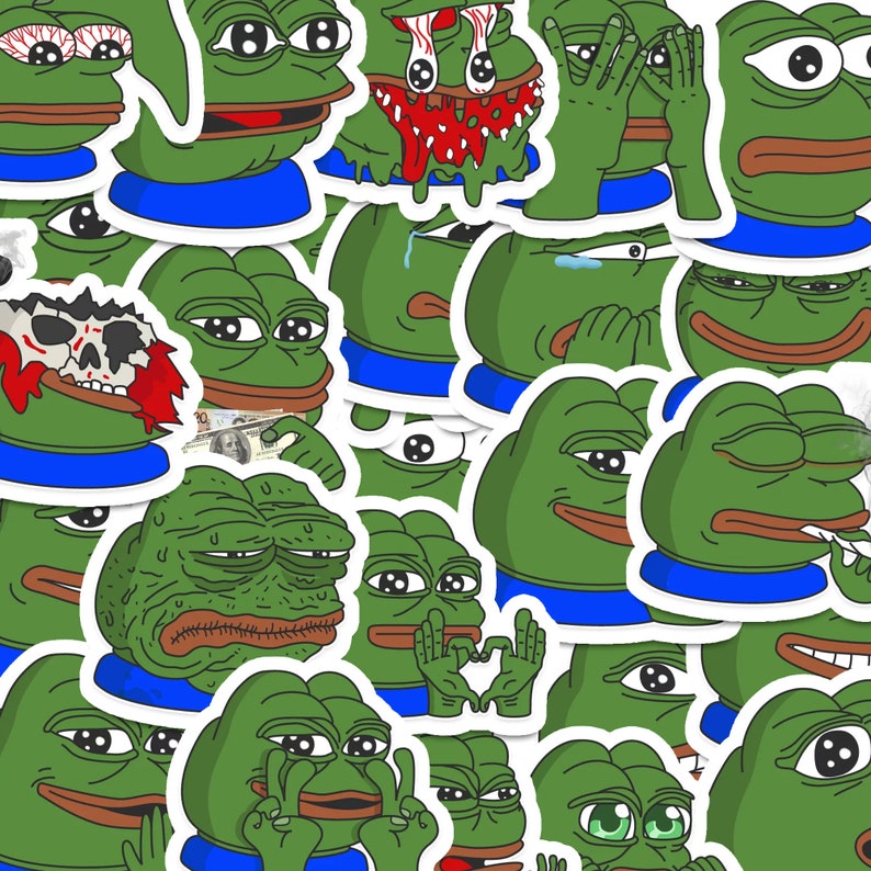 240pcs PEPE Frog Memes Stickers Graffiti Waterproof Sticker Decals for ...