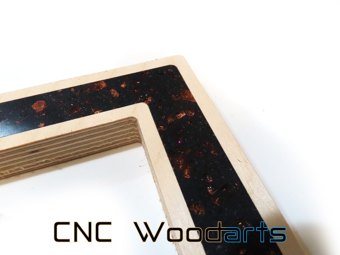 Custom Wood Inlay Letters Precision CNC Birch Wood & Corian Ganite ...