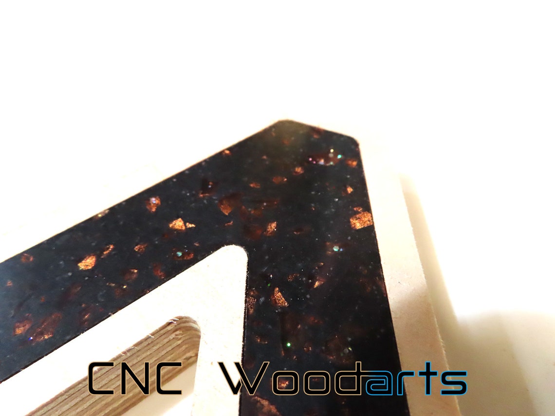 Custom Wood Inlay Letters Precision CNC Birch Wood & Corian Ganite ...