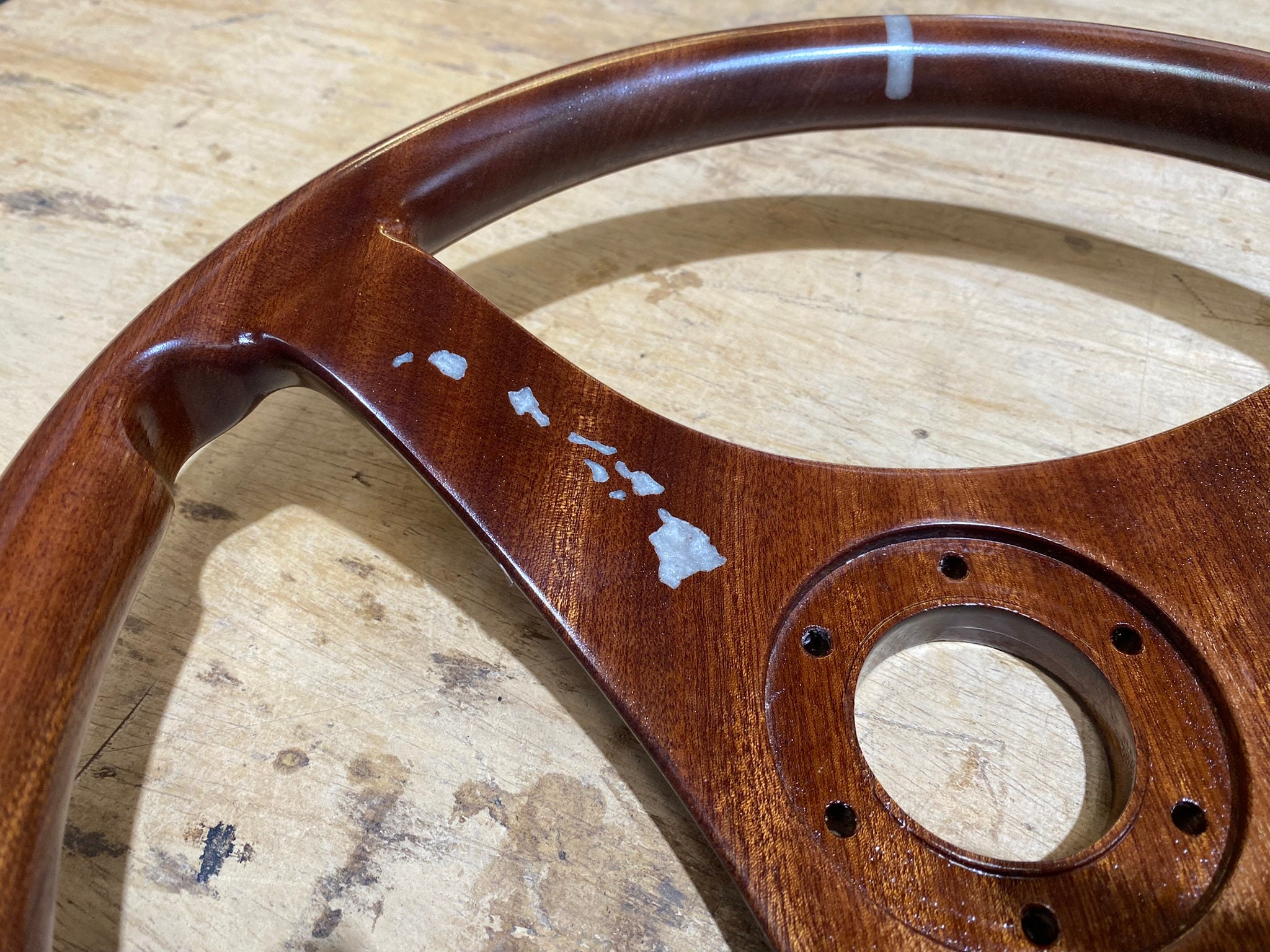 Custom Made 100% Solid Wood Steering Wheel Wall Art or Decor Functional ...