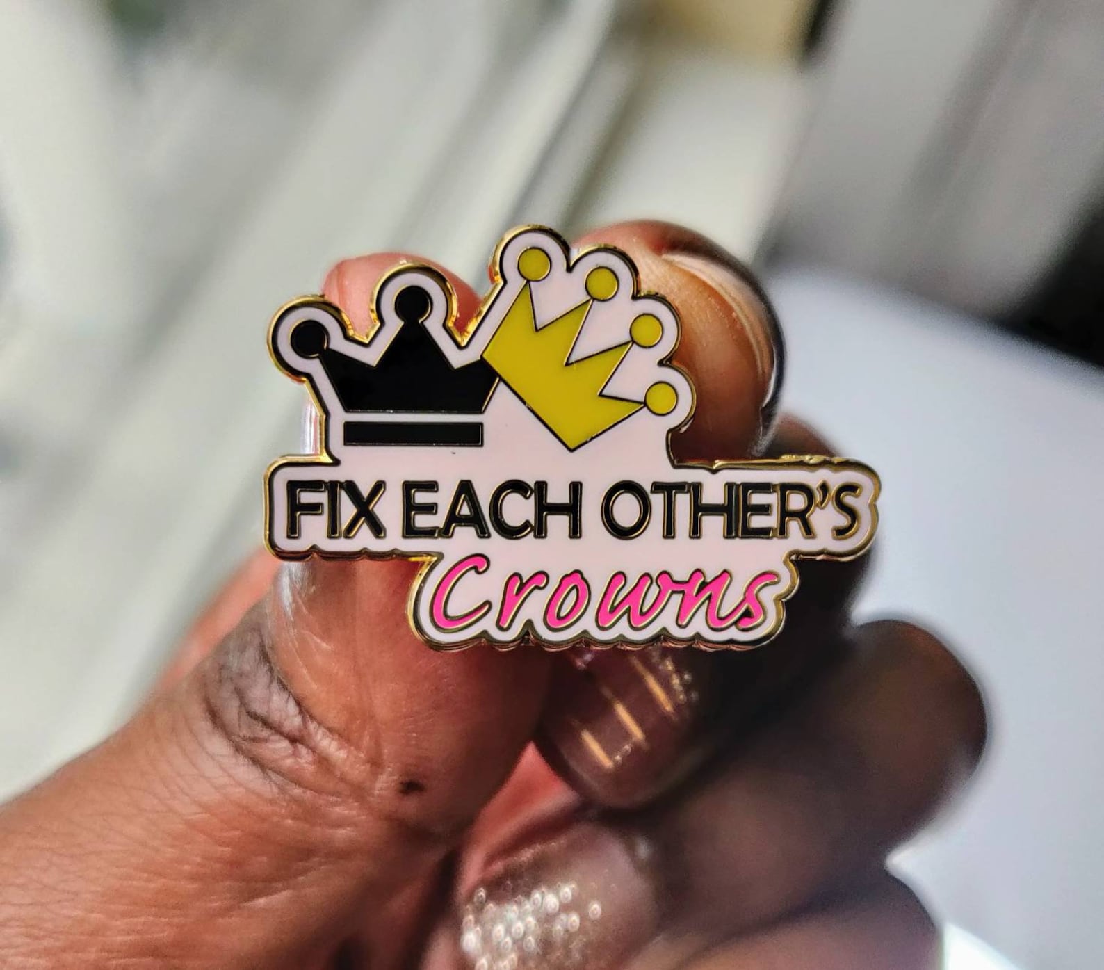 Fix Each Other's Crowns 1.25 Enamel Pin Women's | Etsy
