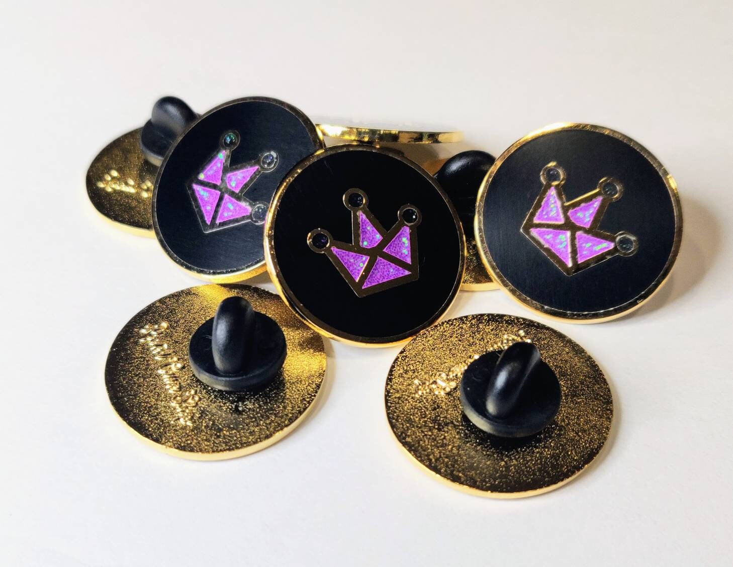 Crown Enamel Pin Purple and Black Pins Womens History Month - Etsy