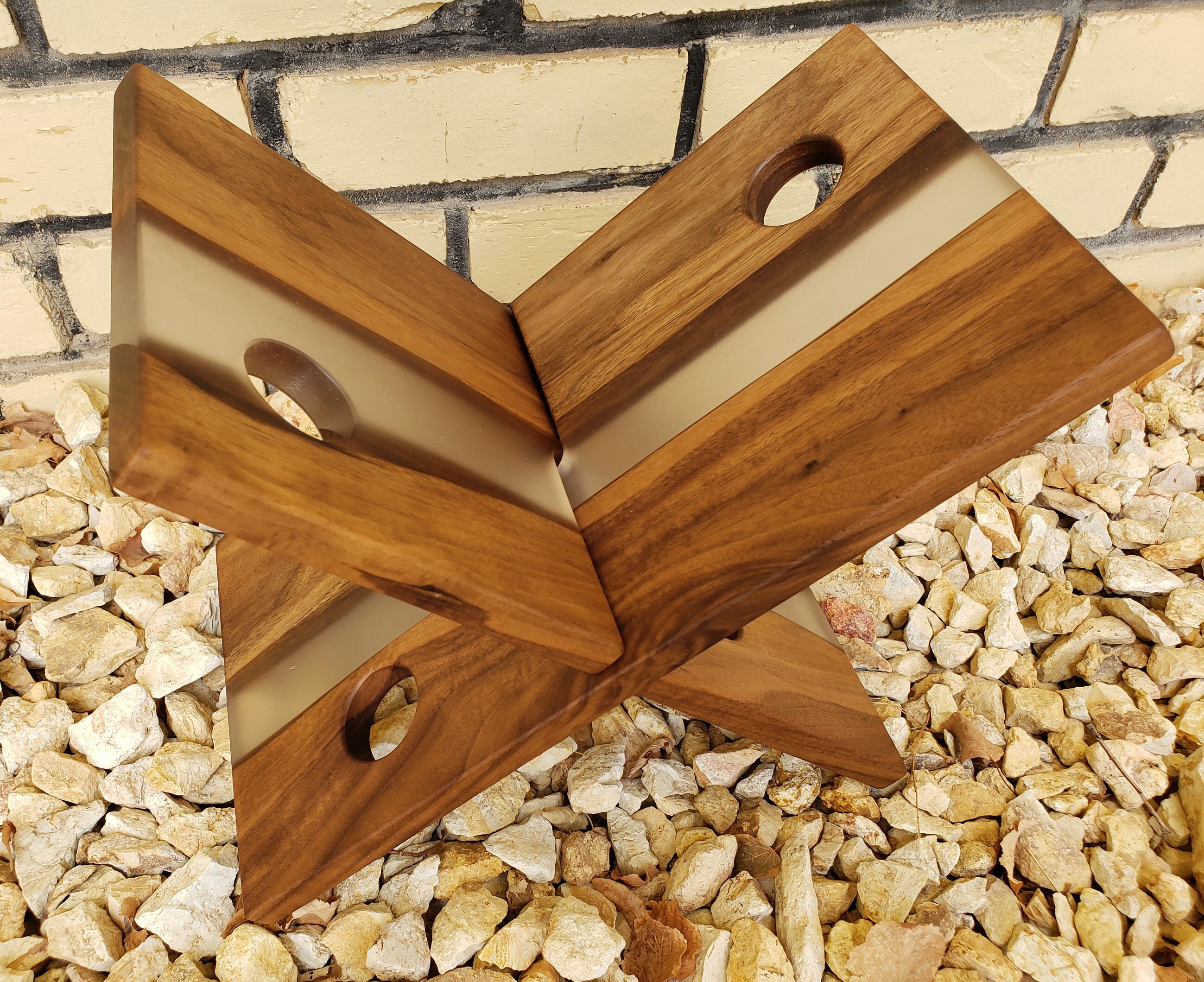 Countertop Wine Rack Wine Display Wedding Gift Wood and Epoxy Christmas ...