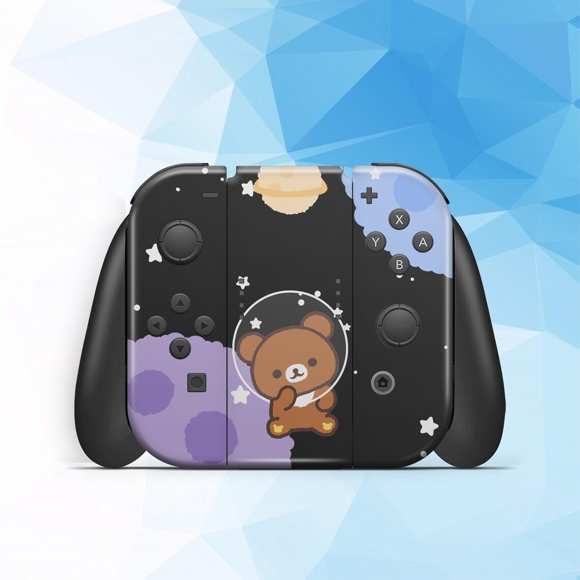 Cute bear Nintendo Switch skin Space planet Joycon decal | Etsy