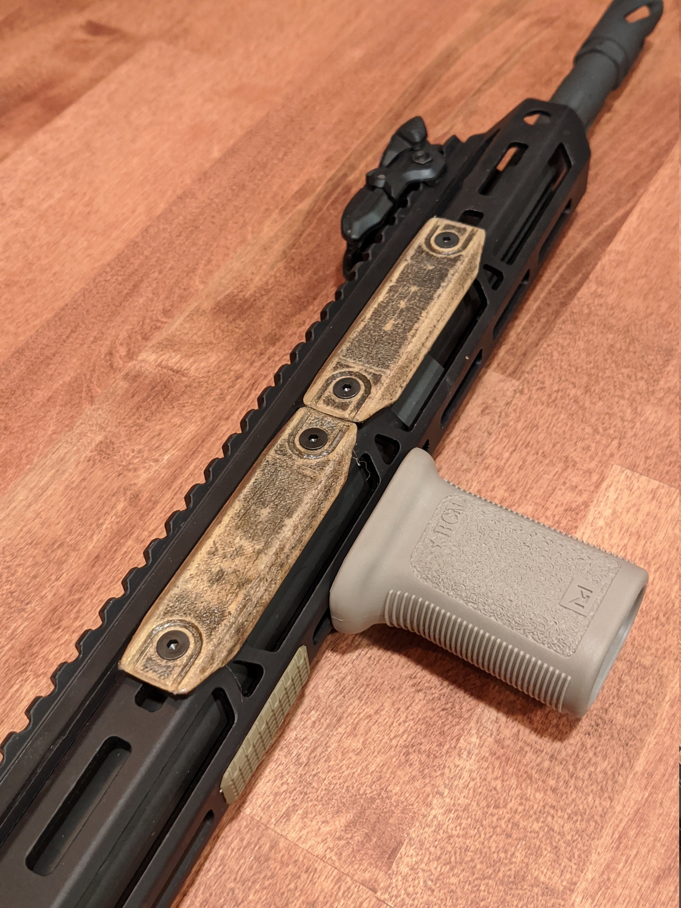 3d printed wood M-lok rail covers 2-pack | Etsy