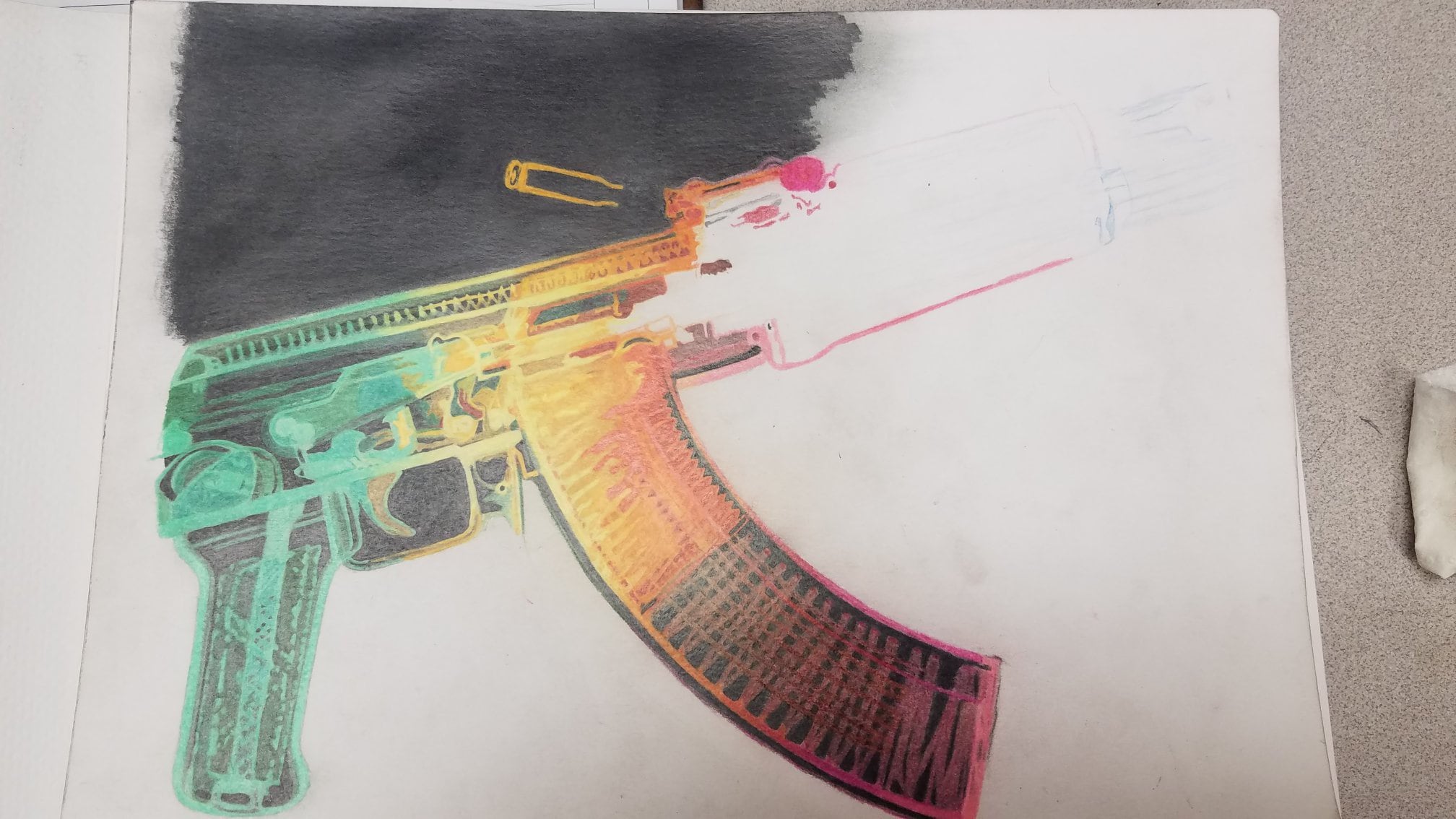 Rainbow Ak47 Color Pencil Print 8x10 - Etsy