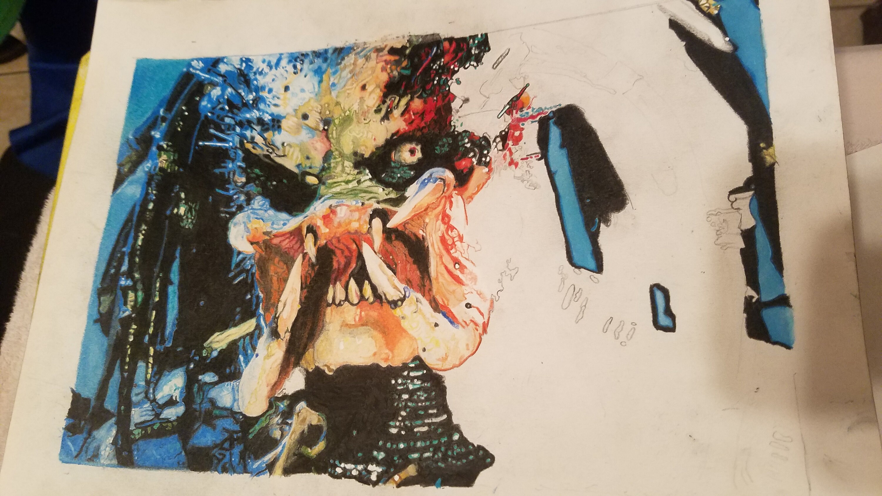 Predator Yautja Color Pencil Print 8x10 - Etsy