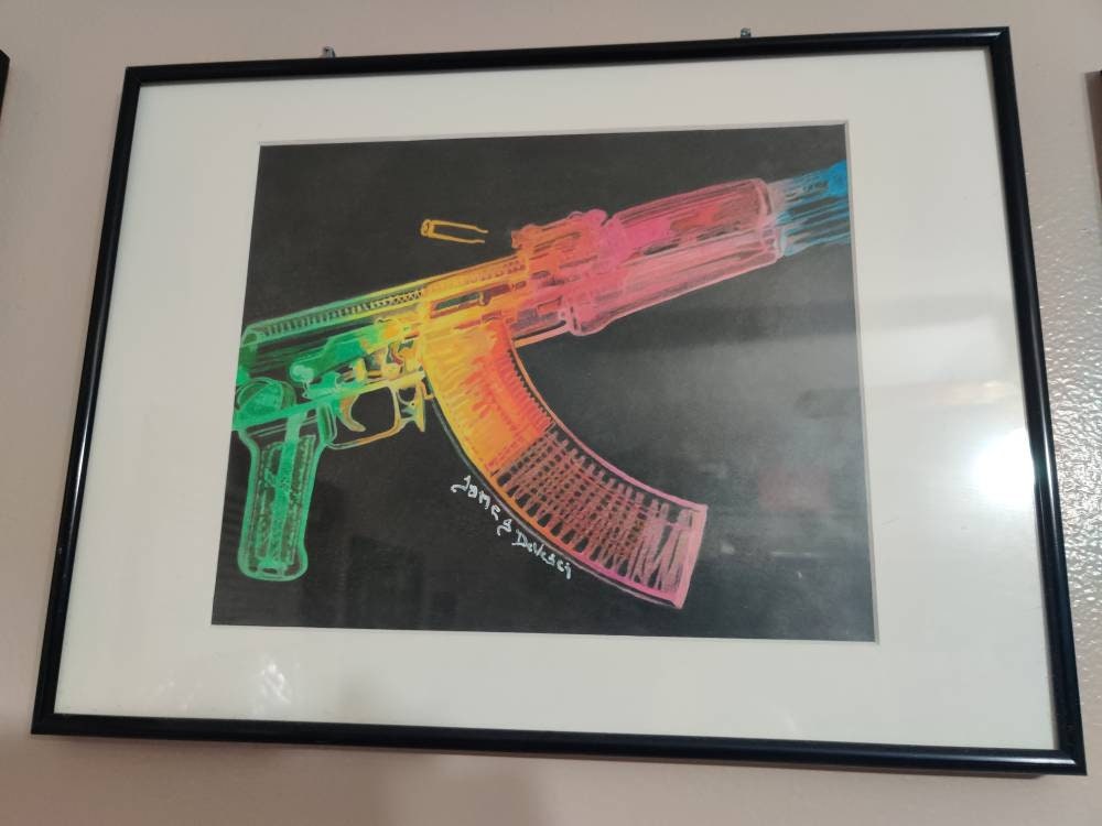 Rainbow Ak47 Color Pencil Print 8x10 - Etsy