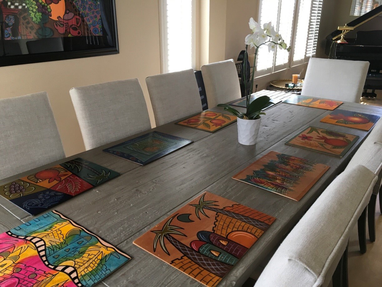 Judaica Home Decor, Original Fine Art, Jerusalem Art, Passover Table ...