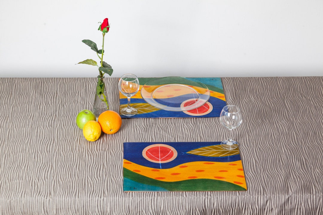 Accent Table Mats, Colorful Placemats, Contemporary Home Decor ...