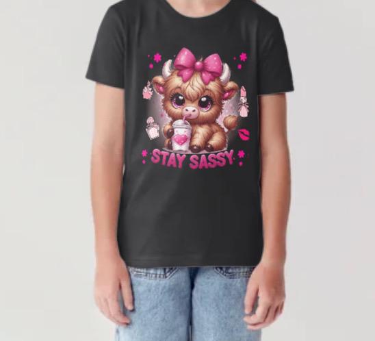 Stay Sassy Highland Cow Design - Etsy