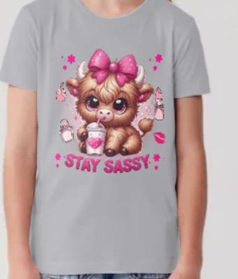Stay Sassy Highland Cow Design - Etsy