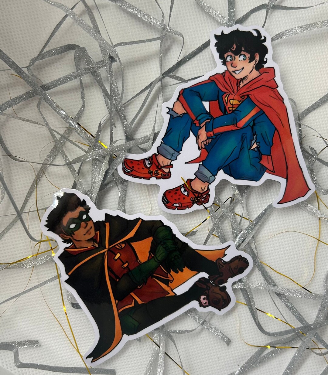 Supersons Matching Crocs Stickers. Robin and Superboy - Etsy