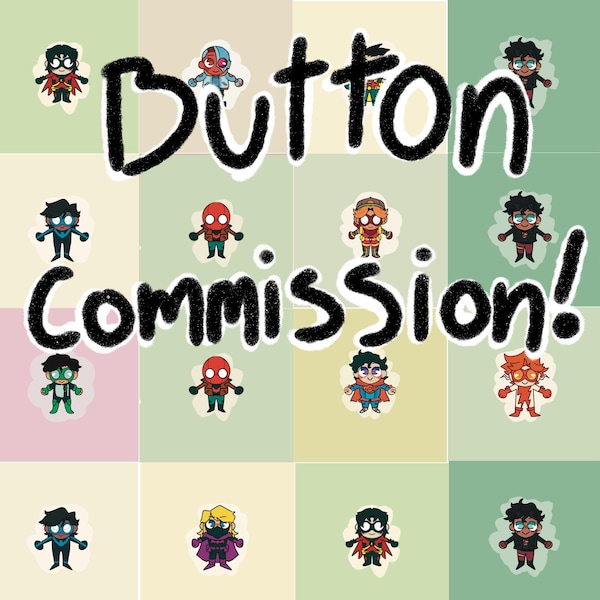 Pin Button Commission - Etsy