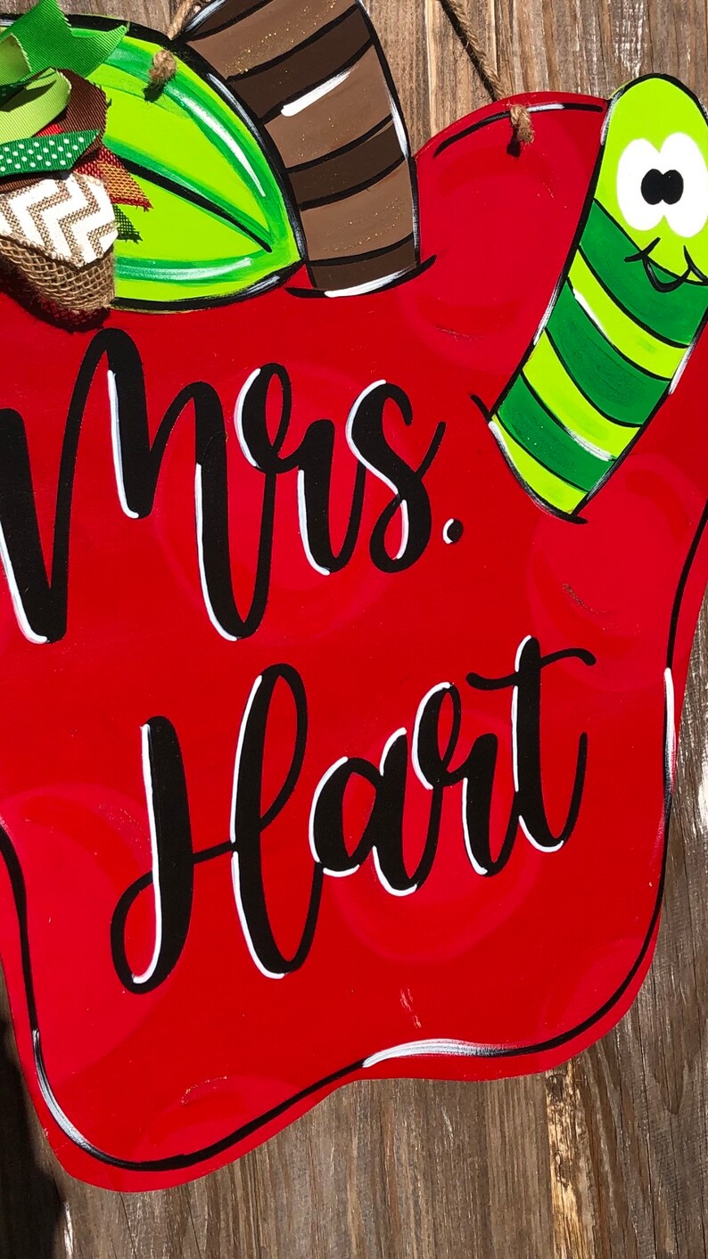 Teacher Appreciation Day Door Hanger Apple Teacher - Etsy