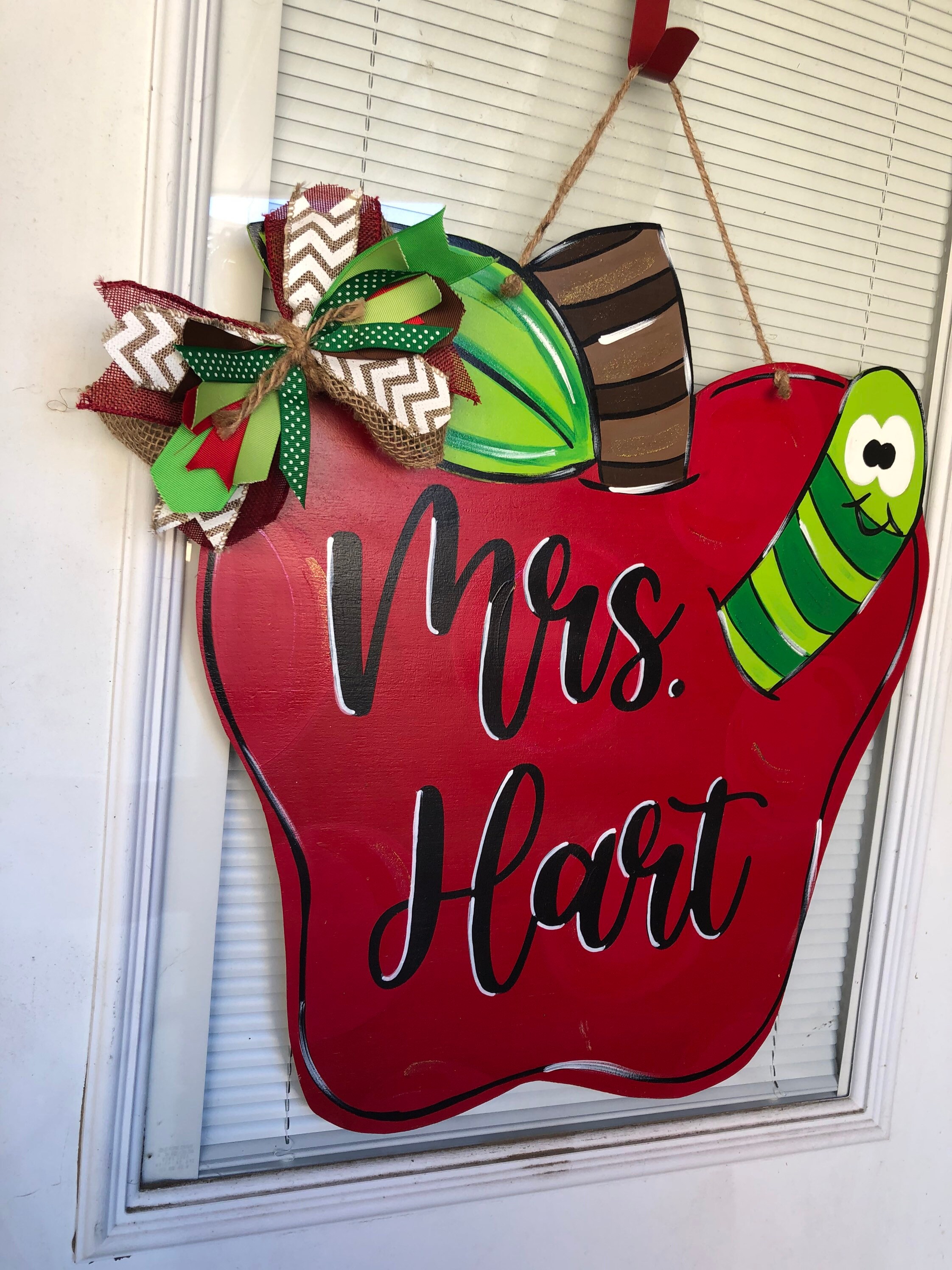 Teacher Appreciation Day Door Hanger Apple Teacher - Etsy