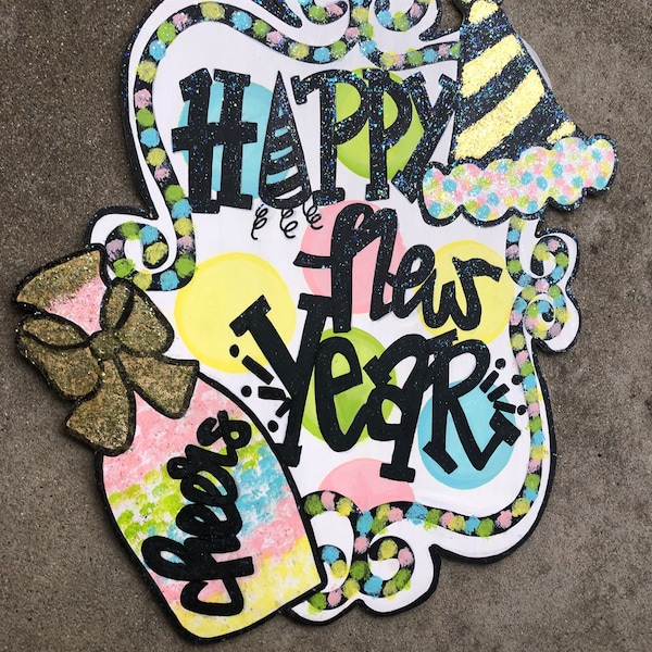 New Year Door Hanger - Etsy